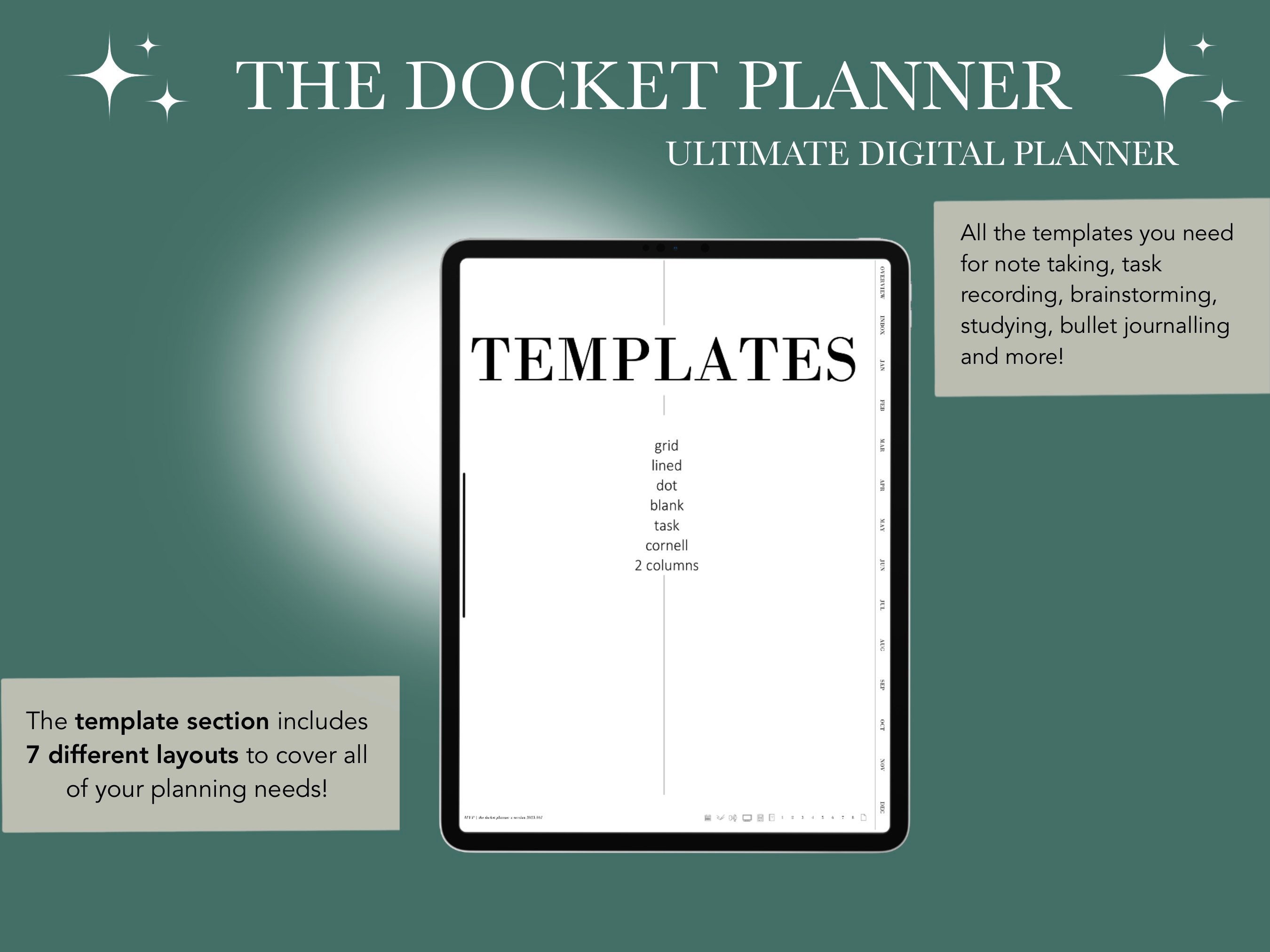 The Docket Planner, Goodnotes GTD Productivity Digital Planner, Undated ...