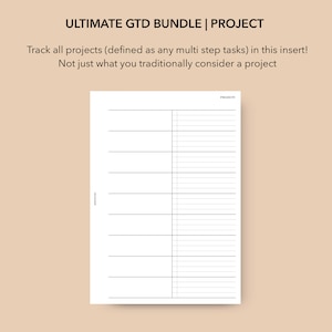 Pocket Ultimate GTD Bundle Printable Planner Inserts, GTD Method ...