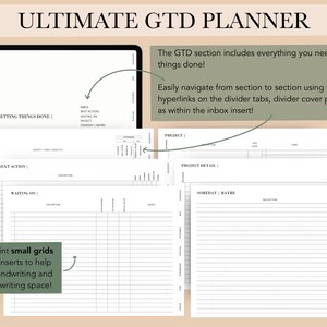 Ultimate GTD Digital Planner for Goodnotes and Notability, Getting ...