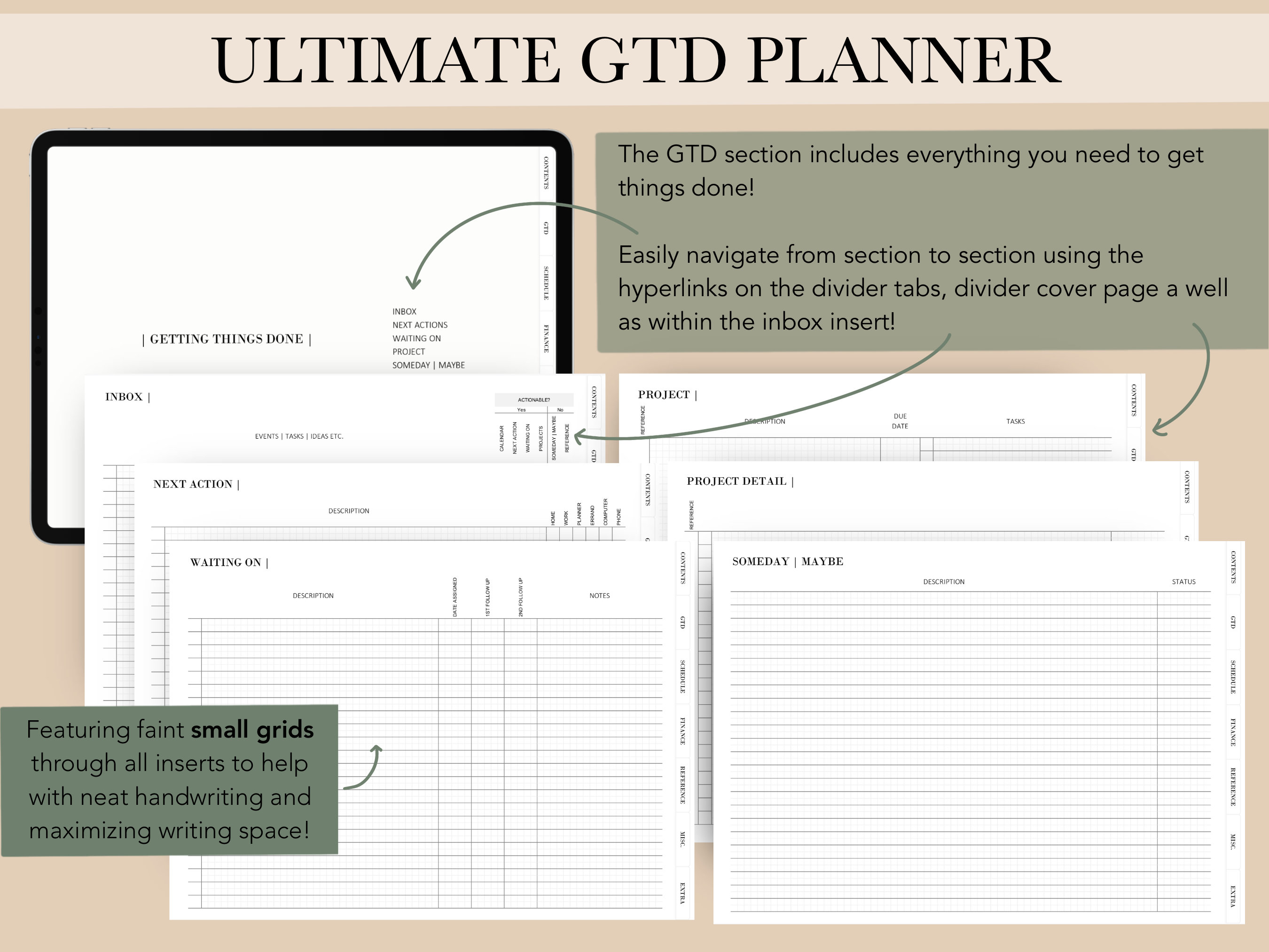 Ultimate GTD Digital Planner for Goodnotes and Notability, Getting ...