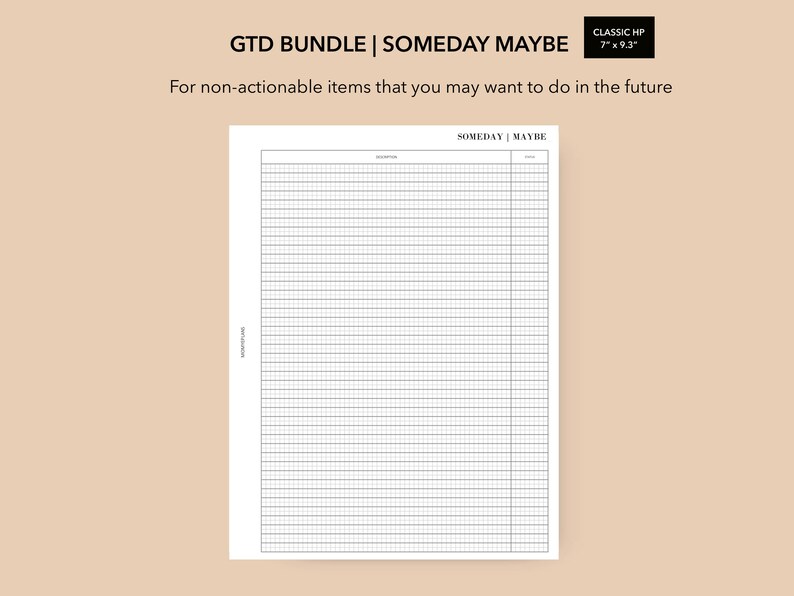 Classic Happy Planner Getting Things Done Printable Planner | Etsy