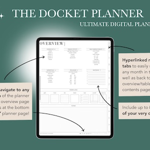 The Docket Planner, Goodnotes GTD Productivity Digital Planner, Undated ...