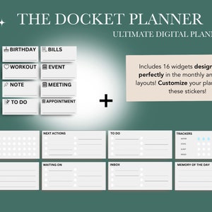 The Docket Planner, Goodnotes GTD Productivity Digital Planner, Undated ...