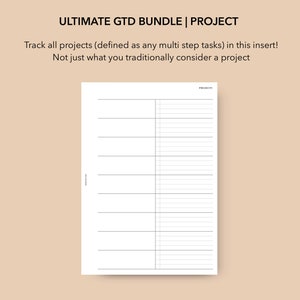 Half Letter Ultimate GTD Bundle Printable Planner Inserts, Half Letter ...