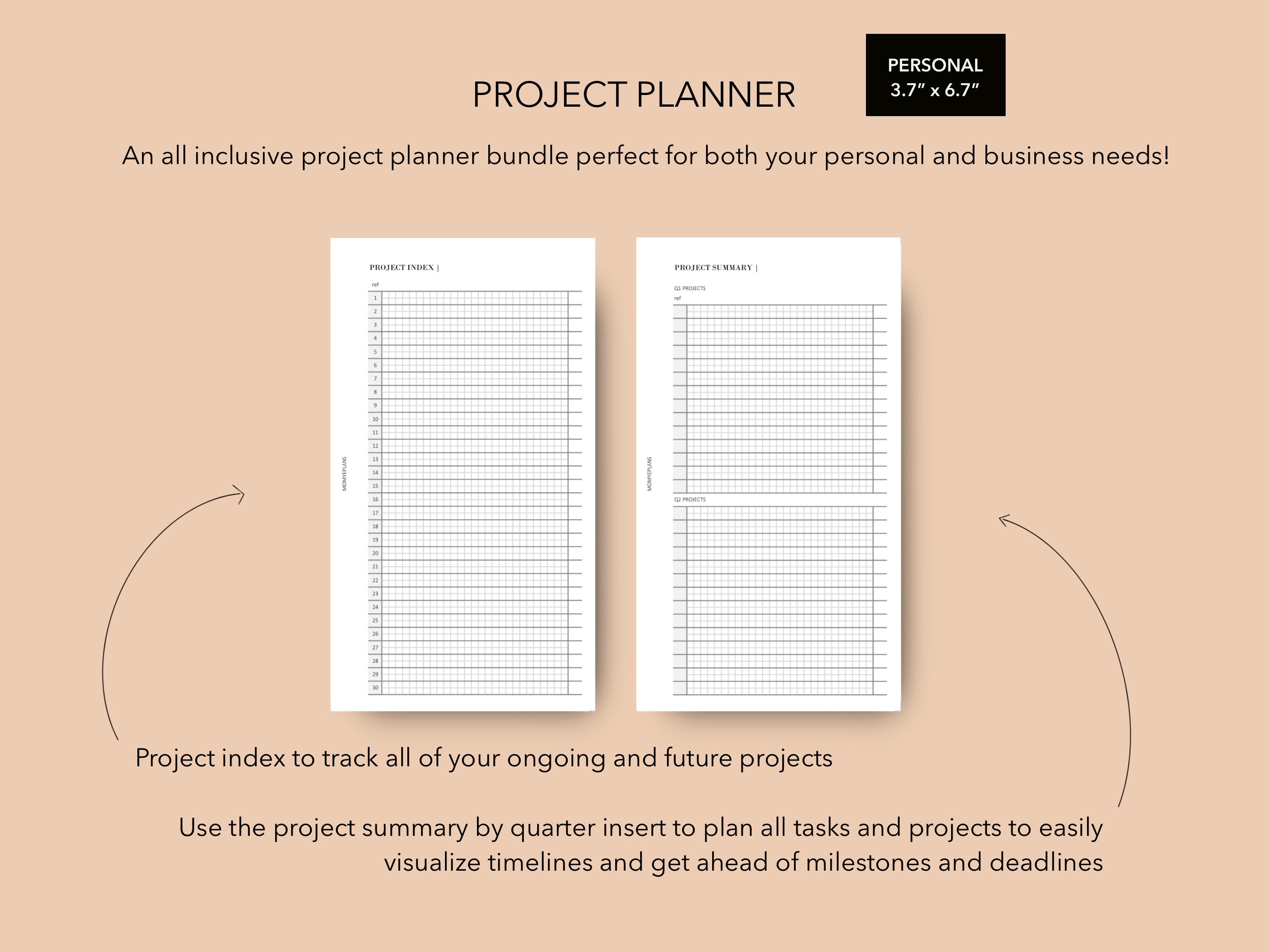 Personal Project Planner Bundle Personal or Business | Etsy