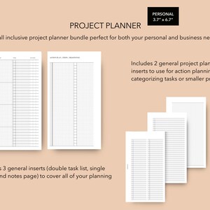 Personal Project Planner Bundle, Personal or Business Productivity ...