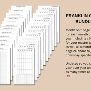 Personal Franklin Covey Bundle, Printable Franklin Covey System Inserts ...