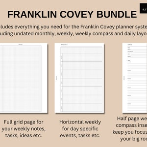A6 Franklin Covey Bundle, Printable Franklin Covey System Inserts, A6 ...