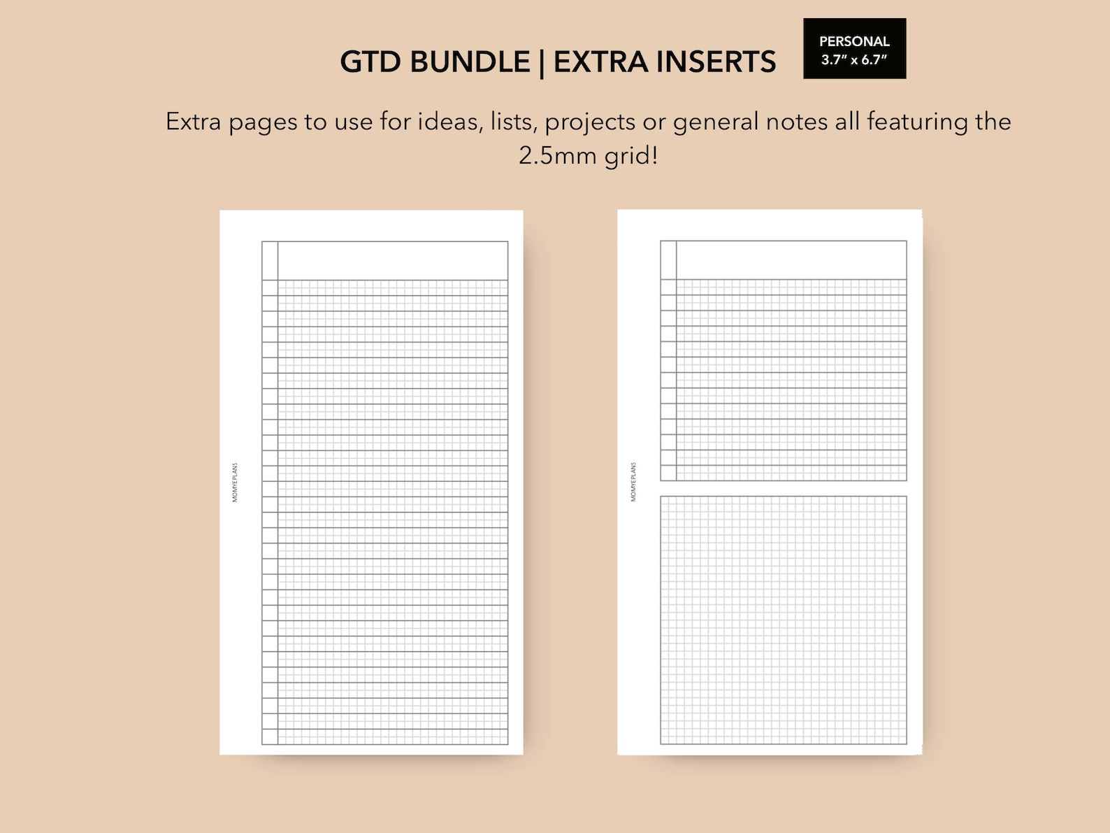 Personal Getting Things Done Printable Planner Inserts, GTD Method ...