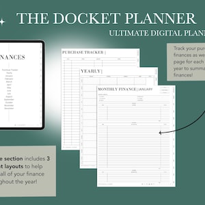 The Docket Planner, Goodnotes GTD Productivity Digital Planner, Undated ...