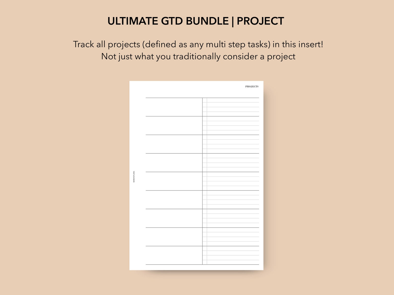 Mini HP GTD Planner Inserts Bundle, Getting Things Done Printable ...