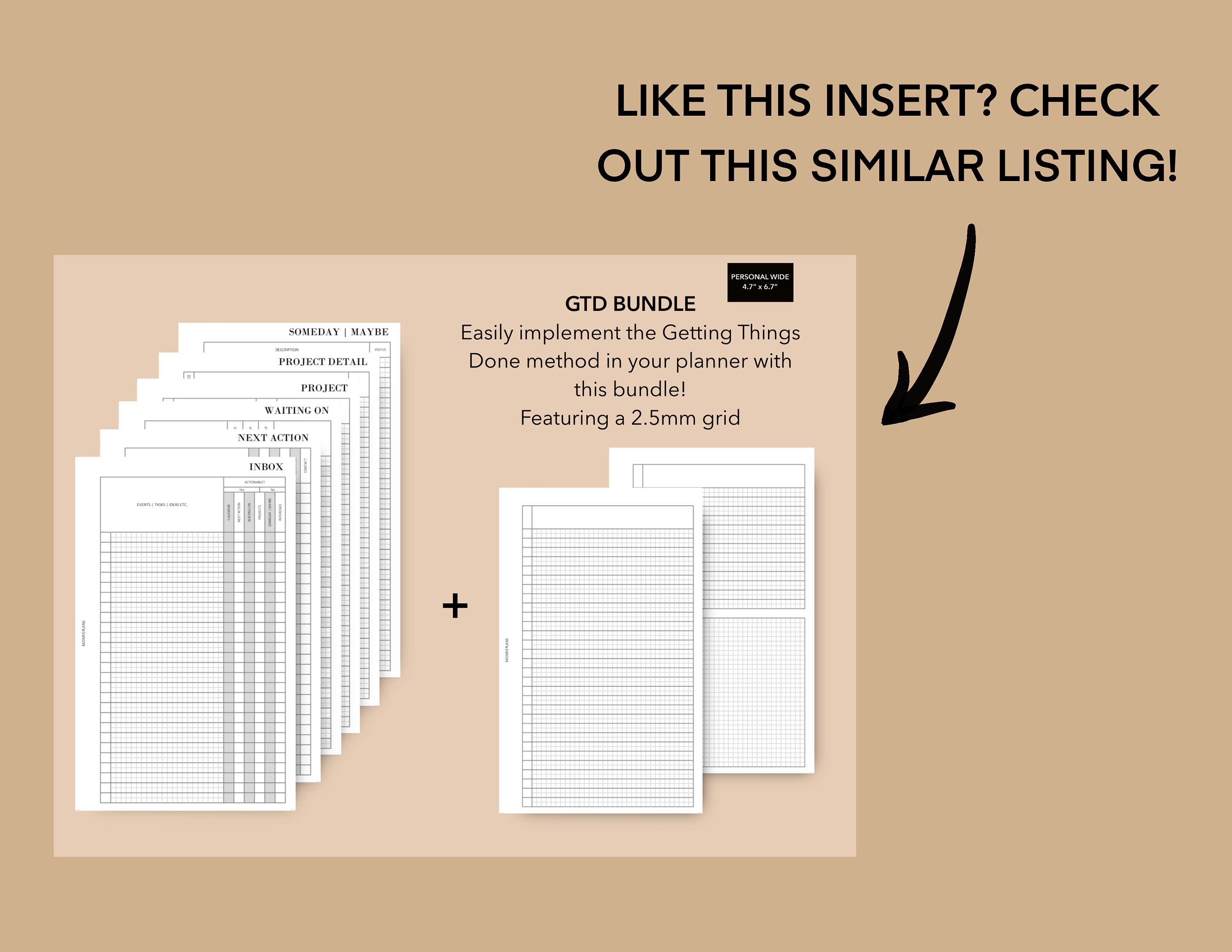 Personal Wide Weekly With Schedule and Tracker 2.5mm Grid | Etsy
