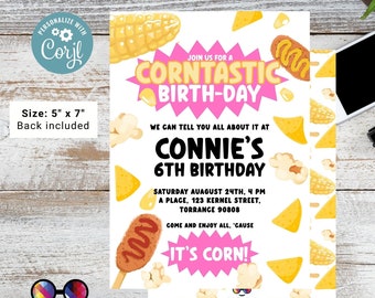Corn Birthday Invitation - Etsy