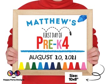First Day of Pre K4 | Etsy
