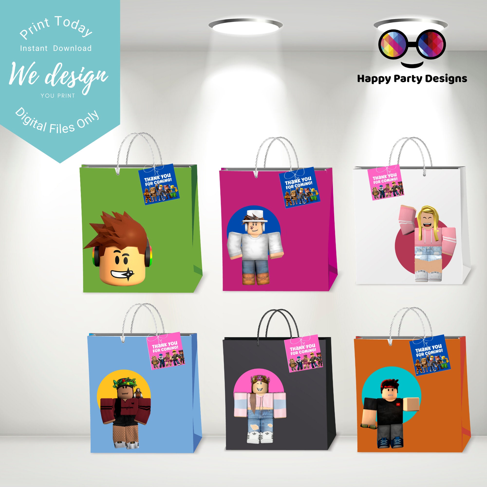 Roblox printable Cut-out Printable Roblox Party Bag Fronts | Etsy