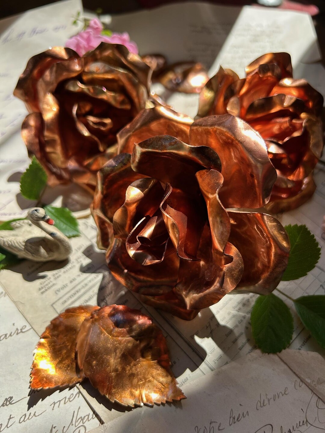 Handmade Copper Rose - Etsy