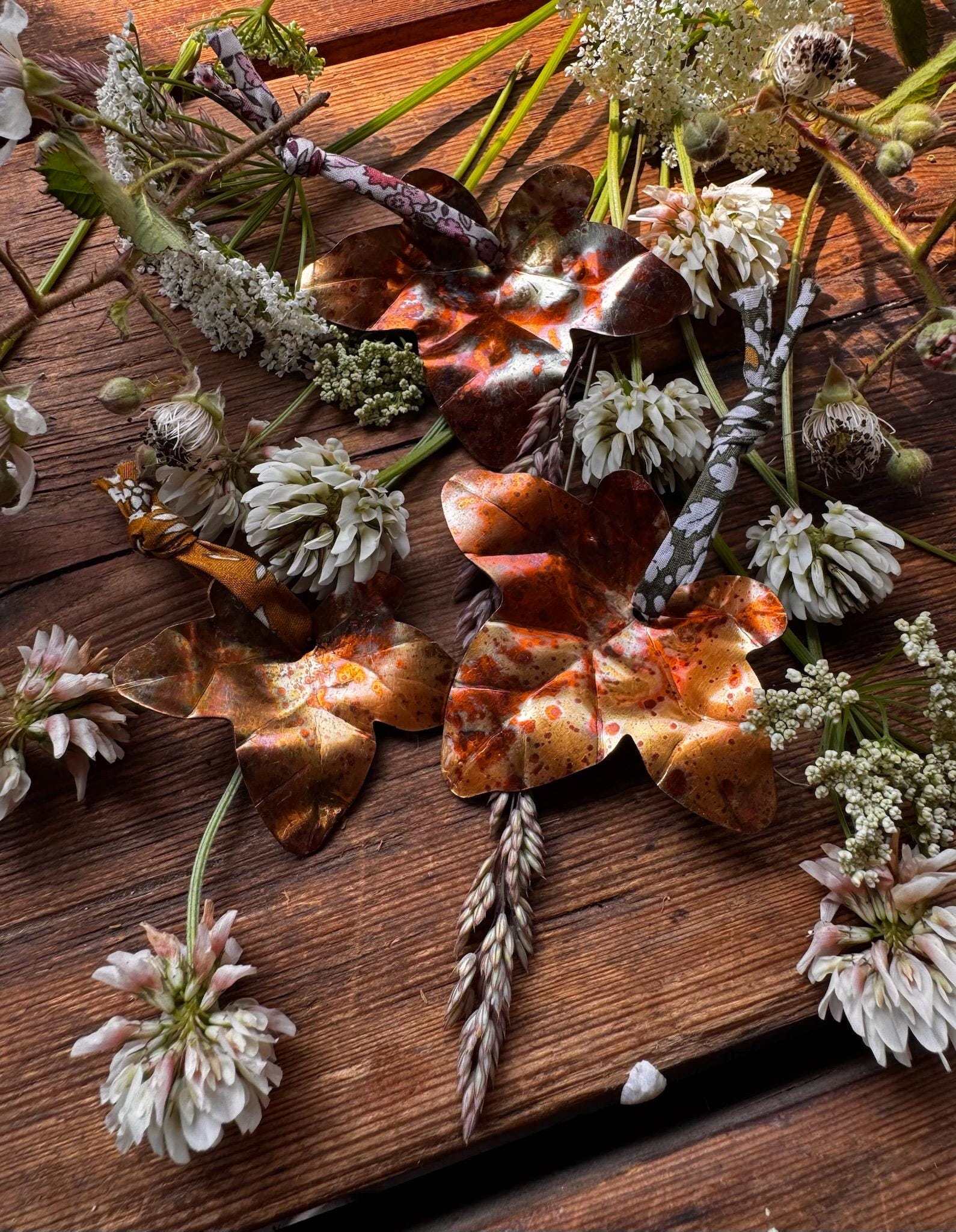 Copper Ivy Leaf - Etsy UK