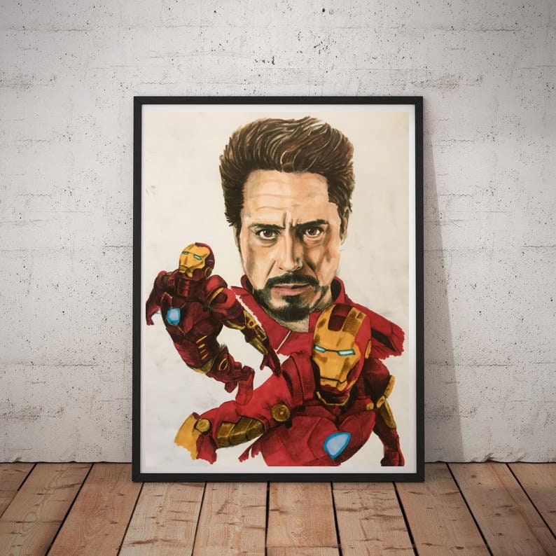 Tony Stark Cartoon Drawing