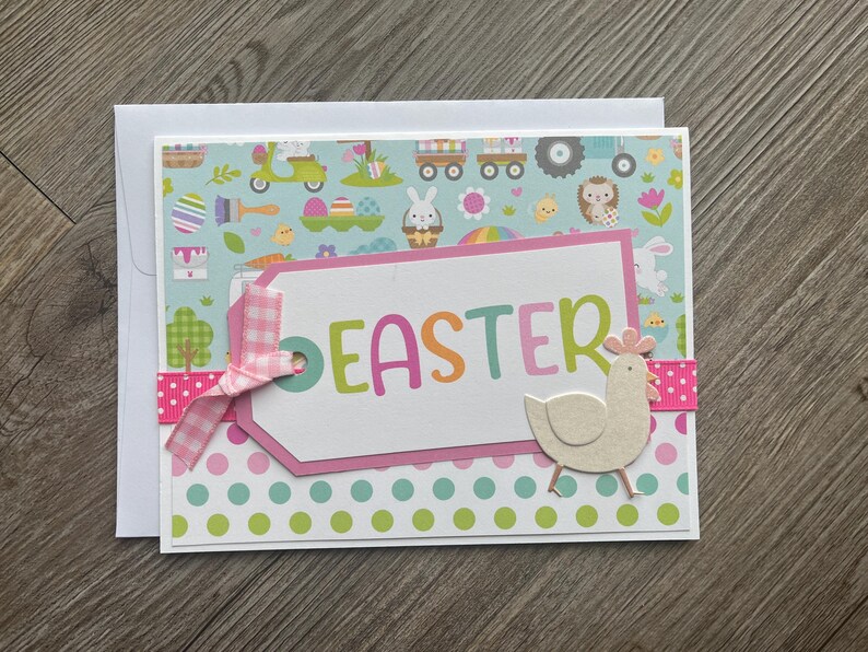 Happy Easter Card, Easter Card, Greeting Card, Handmade Card, Thinking ...