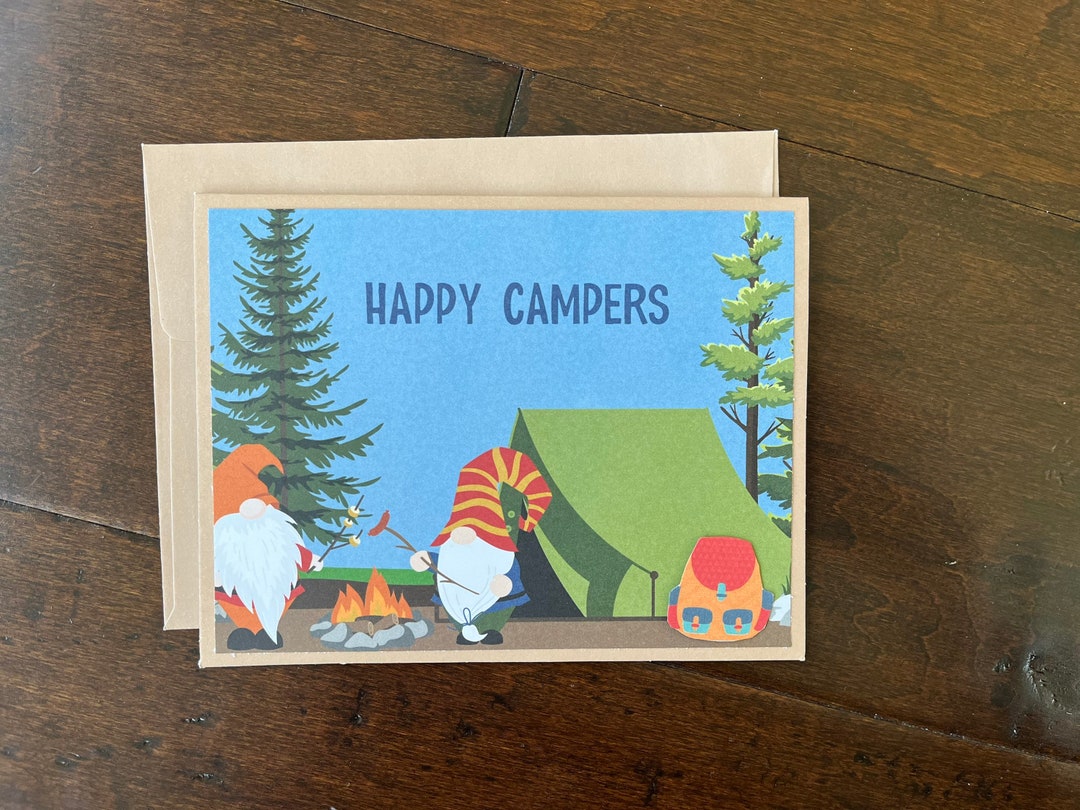 Happy Camper Card Handmade Card Greeting Card Camping Card - Etsy