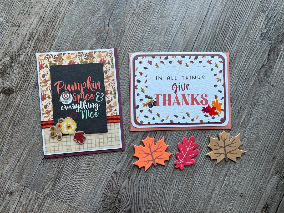 Handmade Fall Card Set: Unique Greeting Cards, Friendship Cards - Etsy