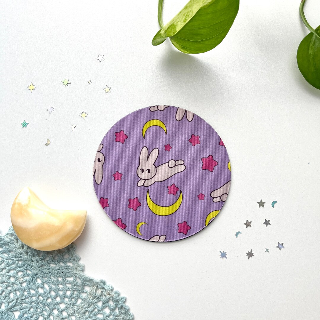 Moon Bunny Coasters Aesthetic Sailor Moon Anime Decor for Office Home ...