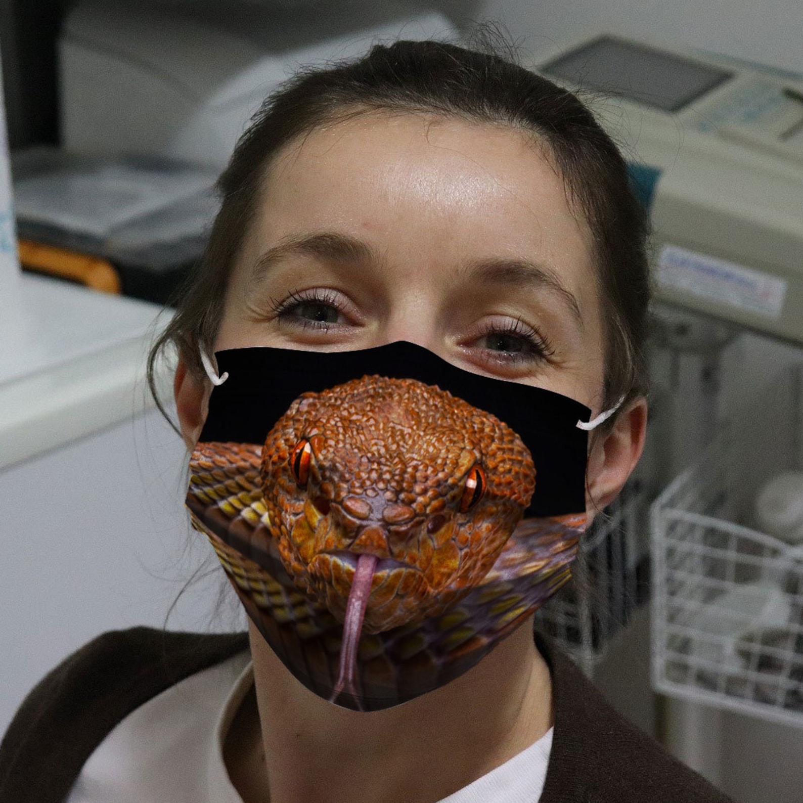 SNAKE FACE MASK Adult Face Mask Animals Mask Cotton Face | Etsy