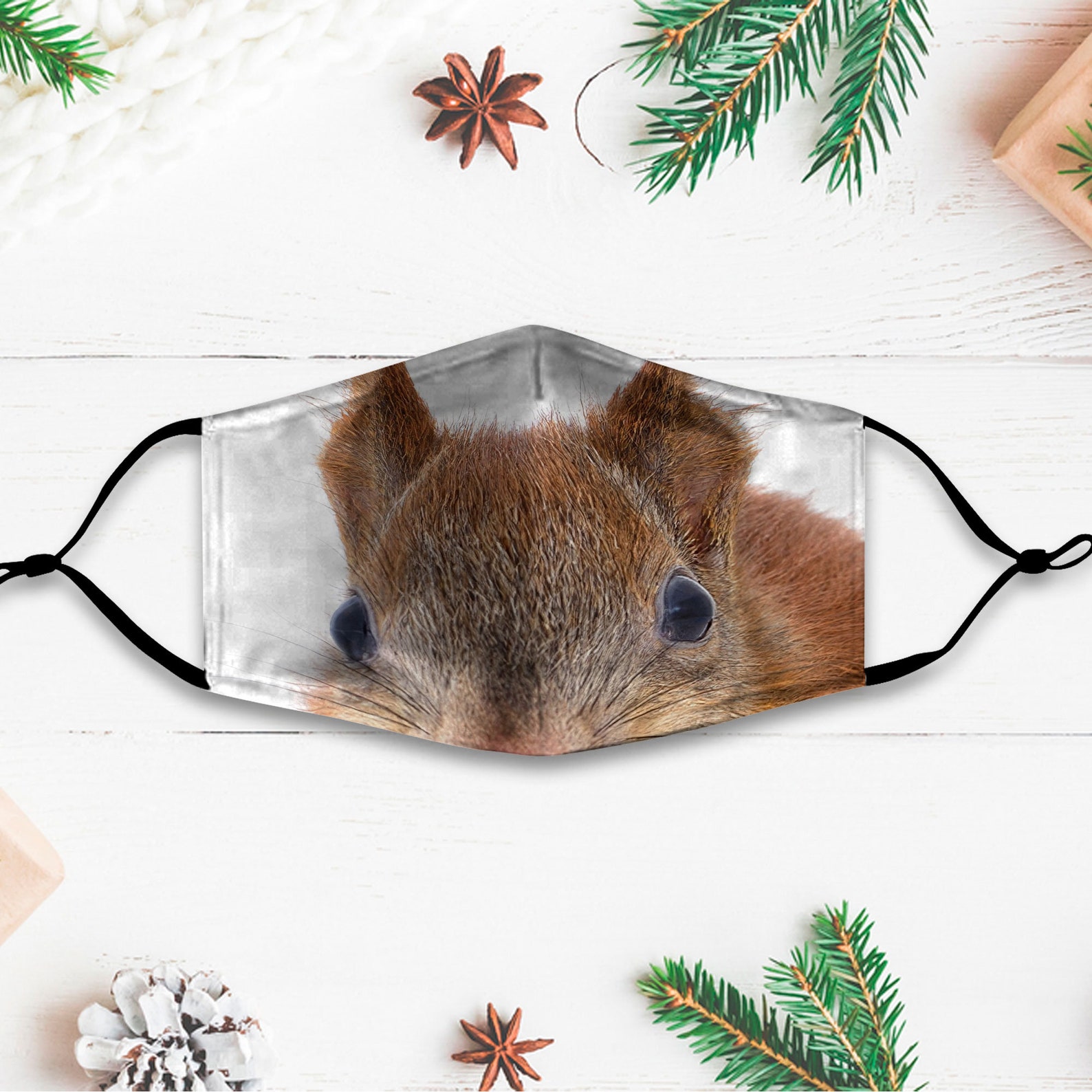SQUIRREL 1 FACE MASK Christmas Gift Animals Mask Mask 3 | Etsy
