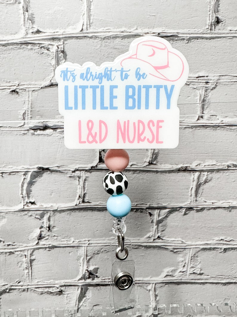 Nicu Nurse Badge Reel Landd Nurse Bade Reel Little Bitty Badge Reel Etsy