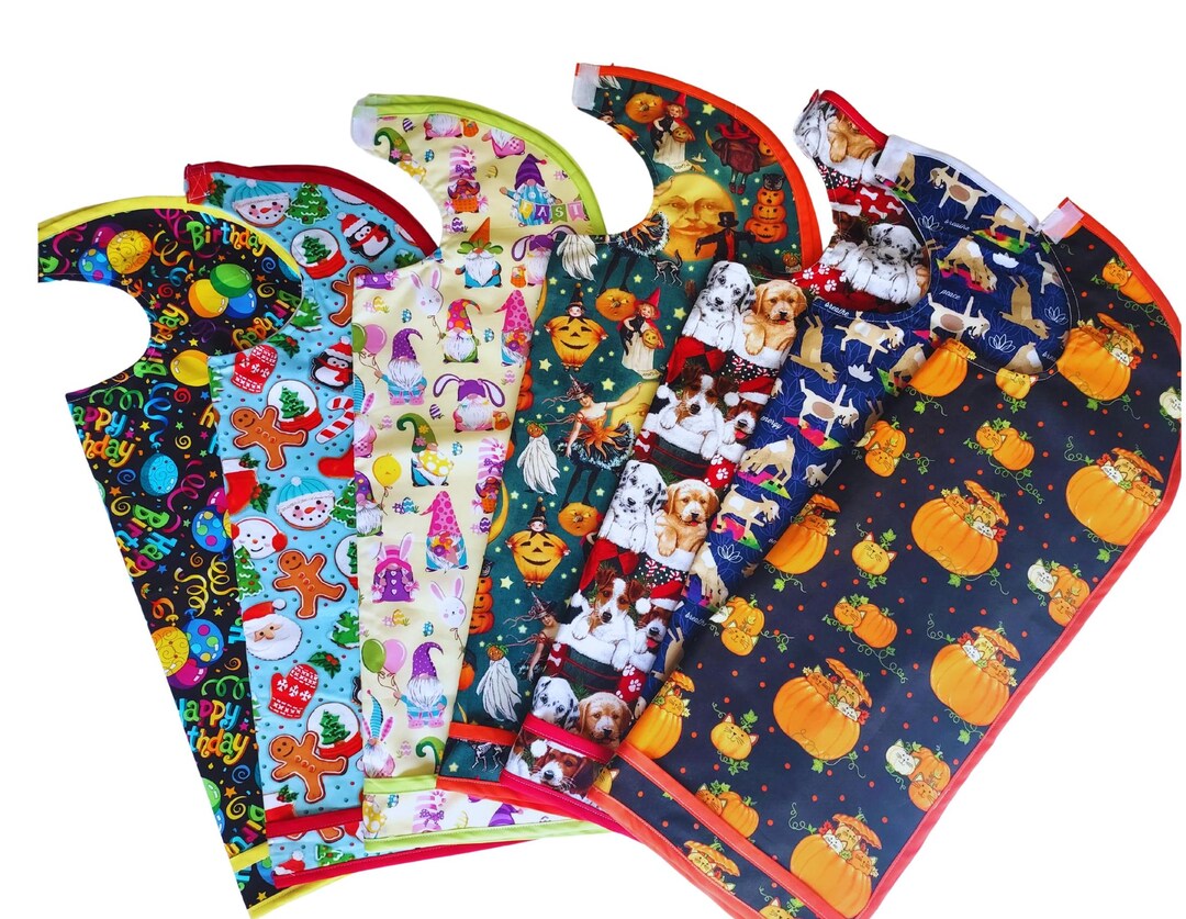 Reusable Adult Bib With Crumb Catcher: Waterproof Disability Aid ...