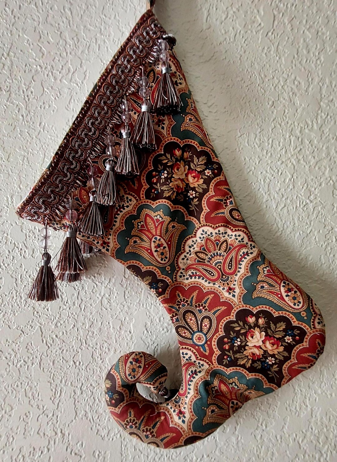 Victorian Christmas Stocking Curly Elf Toe - Etsy