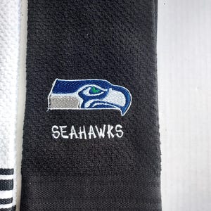 Seattle Seahawks Embroidered Hand Towels (set of 2) - 100% Cotton - Etsy