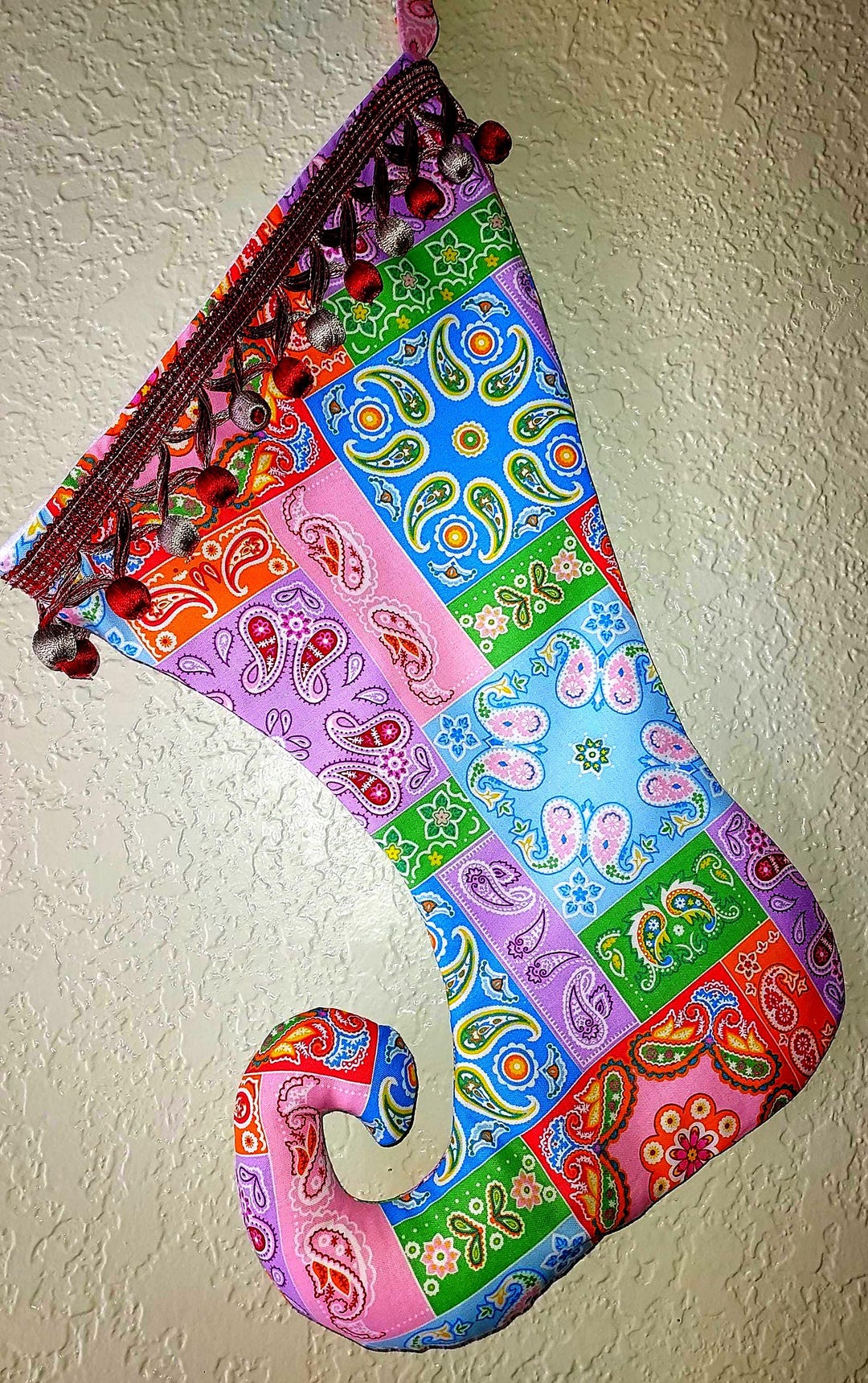 Victorian Christmas Stocking Curly Elf Toe - Etsy