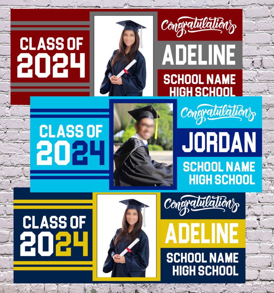 Graduation Banner Graduation Custom Banner Custom Name and Age ...