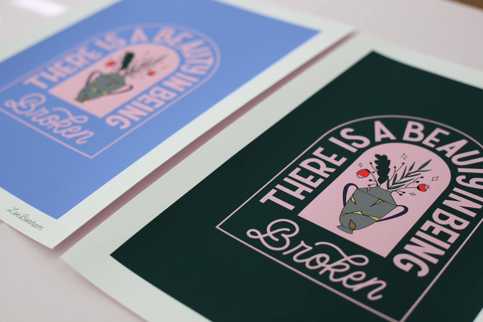 Kintsugi Hand Lettered Calligraphy Giclée Art Print | Etsy