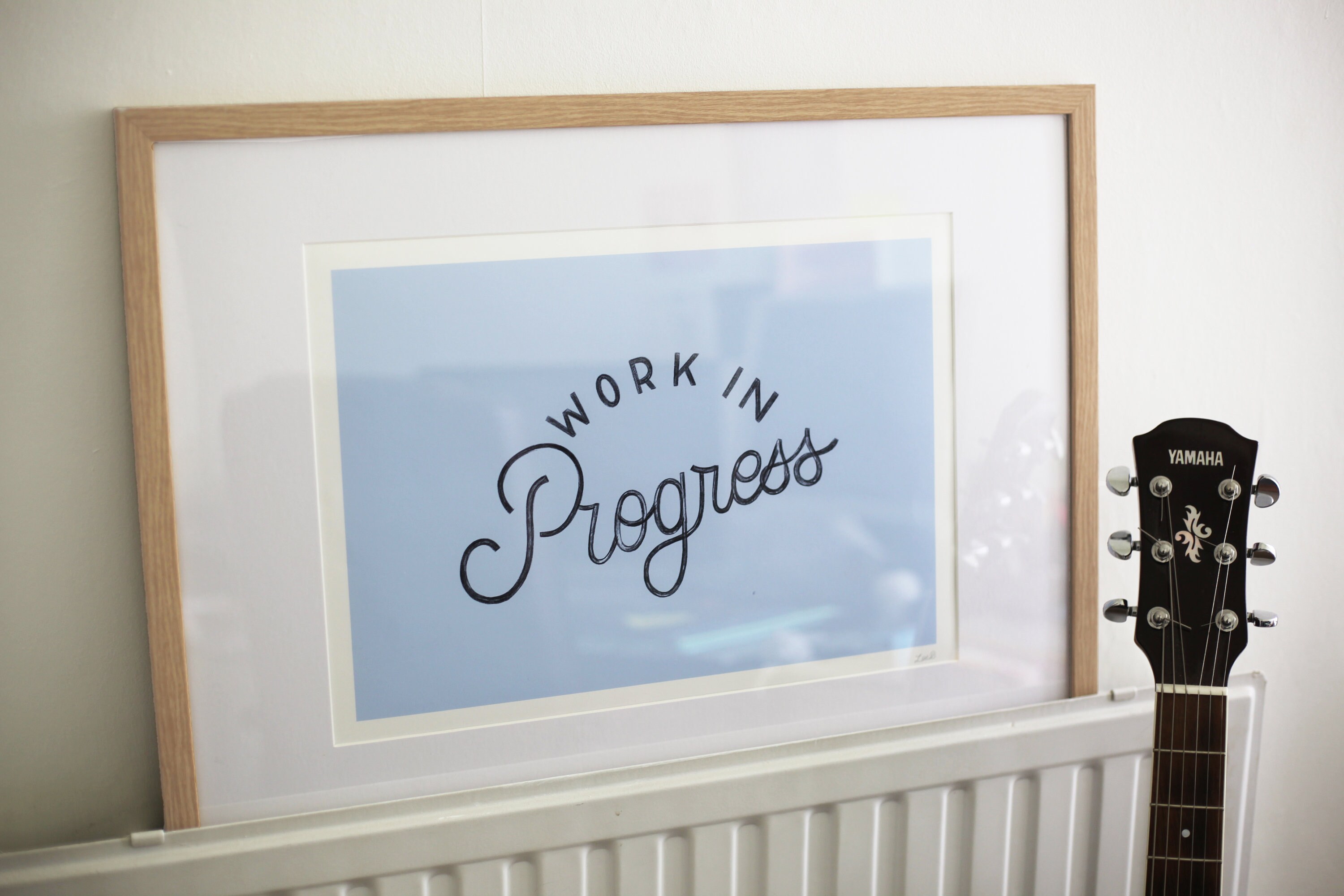 Work in Progress Giclée Art Print Typography Quote Black - Etsy UK