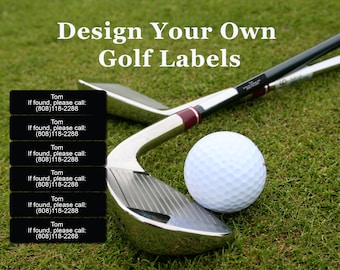 Personalized Golf Club Labels: Waterproof Peel and Stick (28/36 Pcs) - Etsy