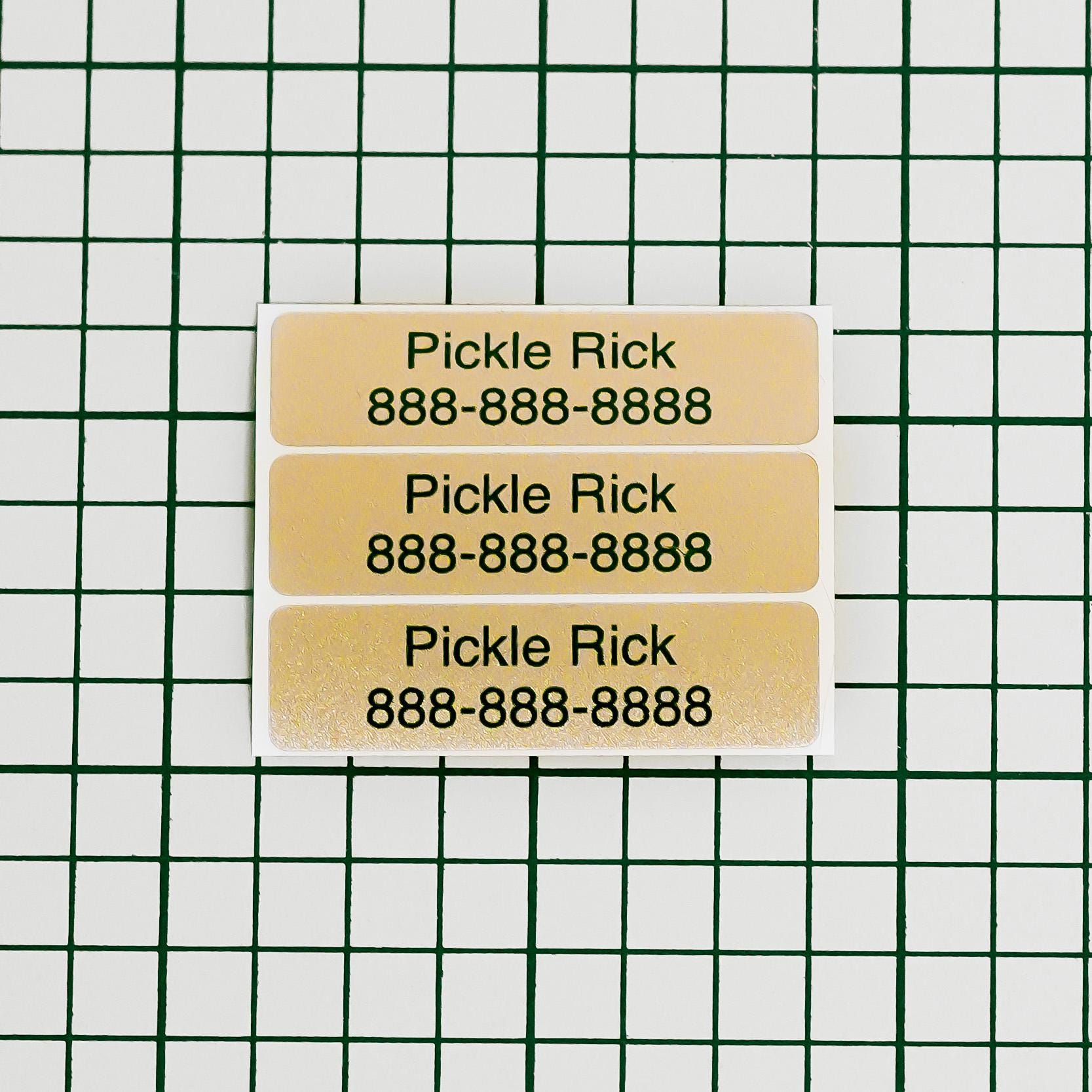 Metallic Gold Pickleball Name Labels: Waterproof Gear Stickers - Etsy