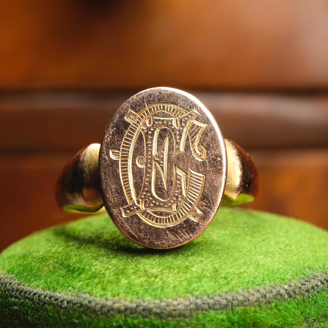 Antique 9ct Rose Gold Locket Ring, C1915 - Etsy