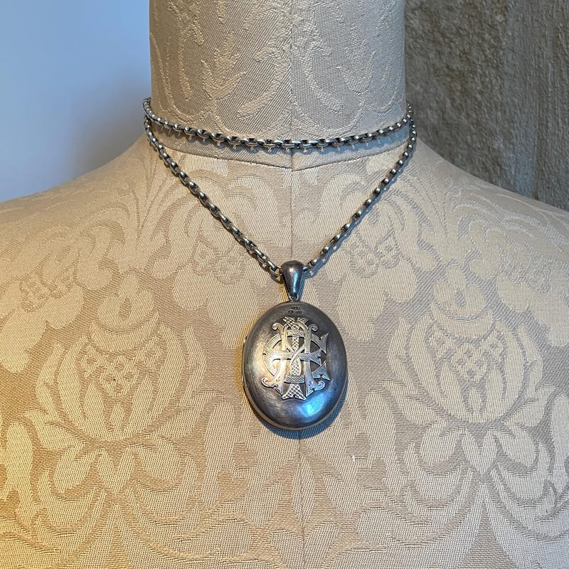 Large Silver Locket - Etsy