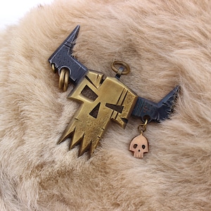 Ork Pendant Necklace Chain Orks Fantasy Handmade Pendant Greenskins ...