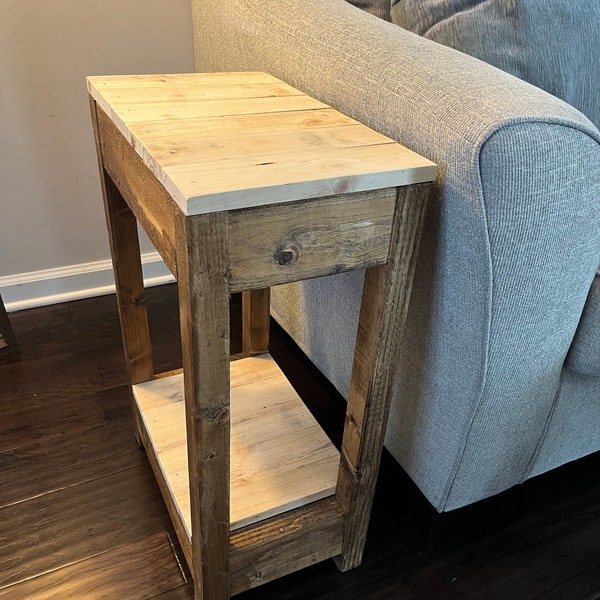 Rustic End Table - Etsy