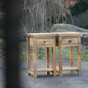 Slim Rustic Modern Nightstands Set of 2 / Single - Etsy