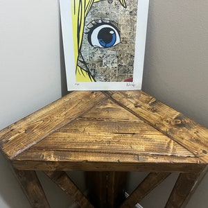 Farmhouse Corner Table. hammered & Distressed - Etsy