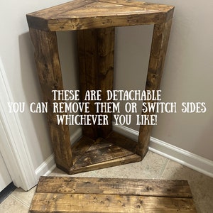 Farmhouse Corner Table. (hammered & Distressed) - Etsy