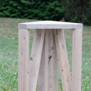 Farmhouse Corner Table. (hammered & Distressed) - Etsy