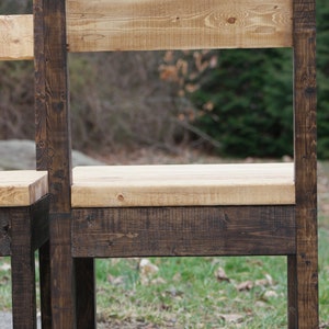 Sturdy Farmhouse-style Distressed Chair. Rustic Dining Room Chairs (set ...