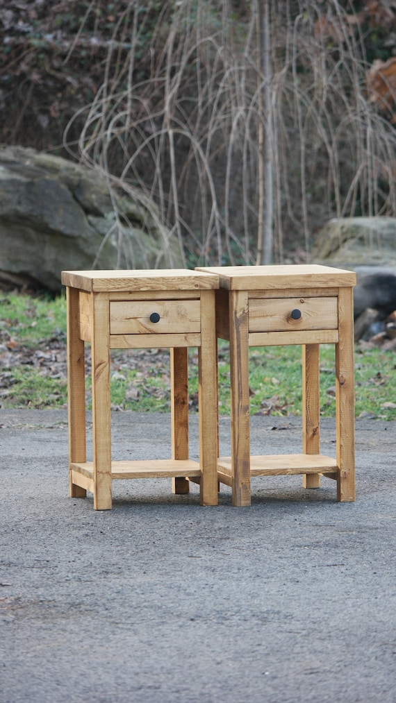 Rustic nightstands set of 2 store