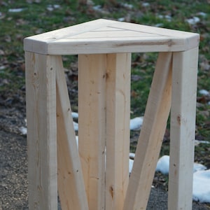 Farmhouse Corner Table. (hammered & Distressed) - Etsy