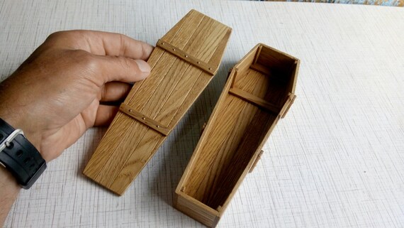 Scale 1:12 Wooden Coffin Coffin Miniature Halloween - Etsy